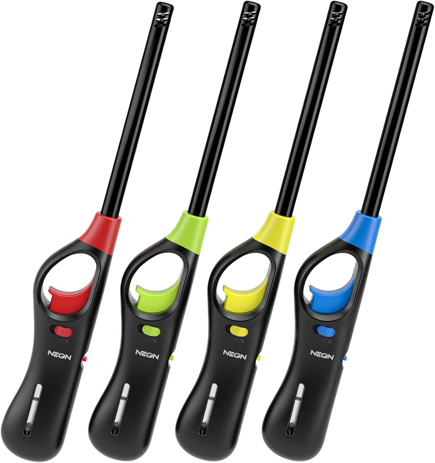 Amazon.com: NEON Lighter, Refillable Butane Candle Lighter, 4 Pack ...