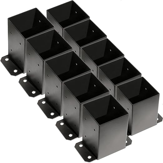 SPACEEUP 4×4 Post Base 10 Pcs, Inner Size 3.6"x3.6" Post Base Brackets ...