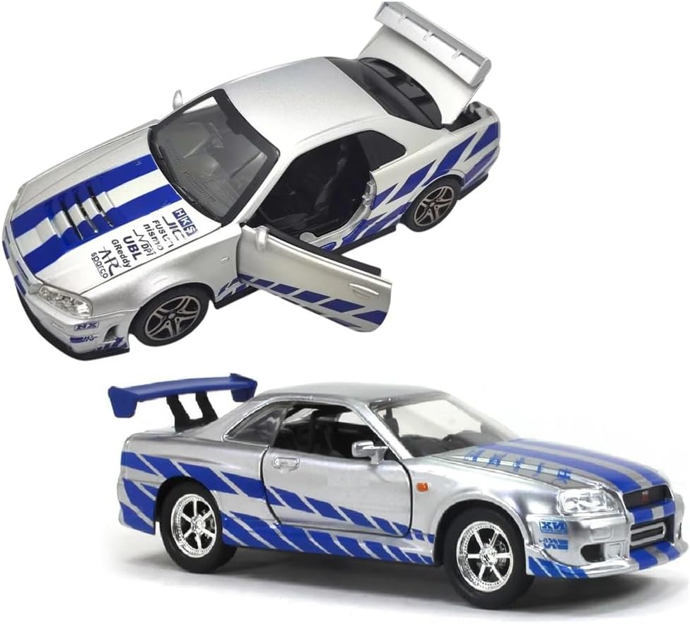 Royaldeals 1:32 Nissan GTR Skyline Toy Car Diecast Metal Pullback Toy ...