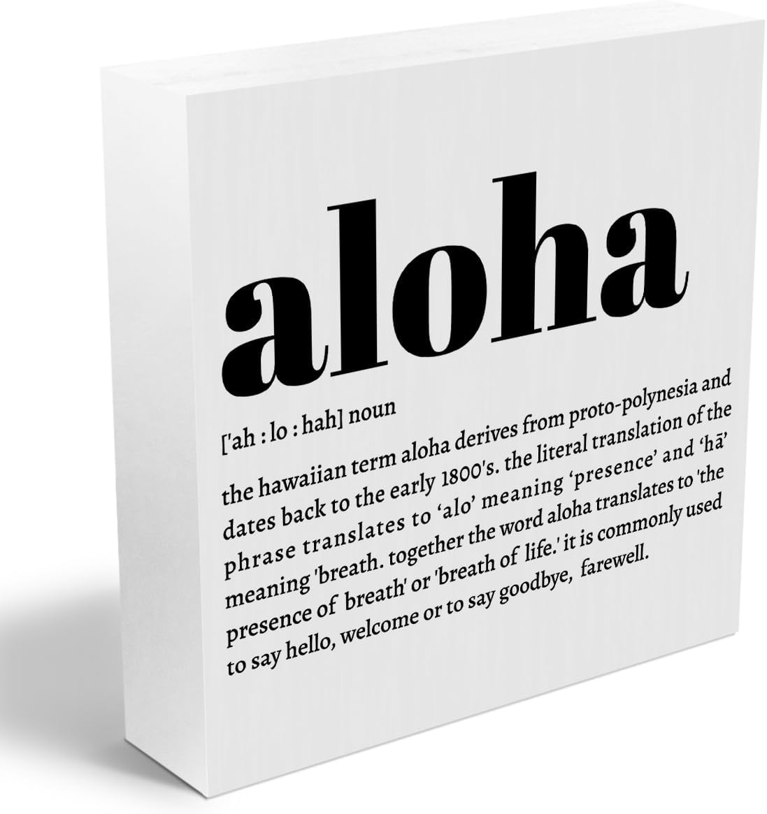 Amazon.com: Aloha Definition Hawaii Rustic Home Office Decor Wooden Box ...