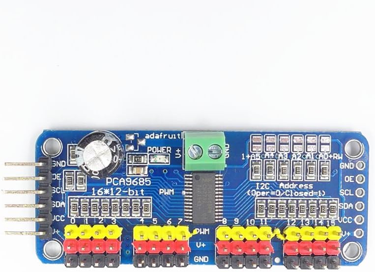 Amazon.com: JZK PCA9685 16 Channel 12-Bit PWM Servo Motor Driver IIC ...