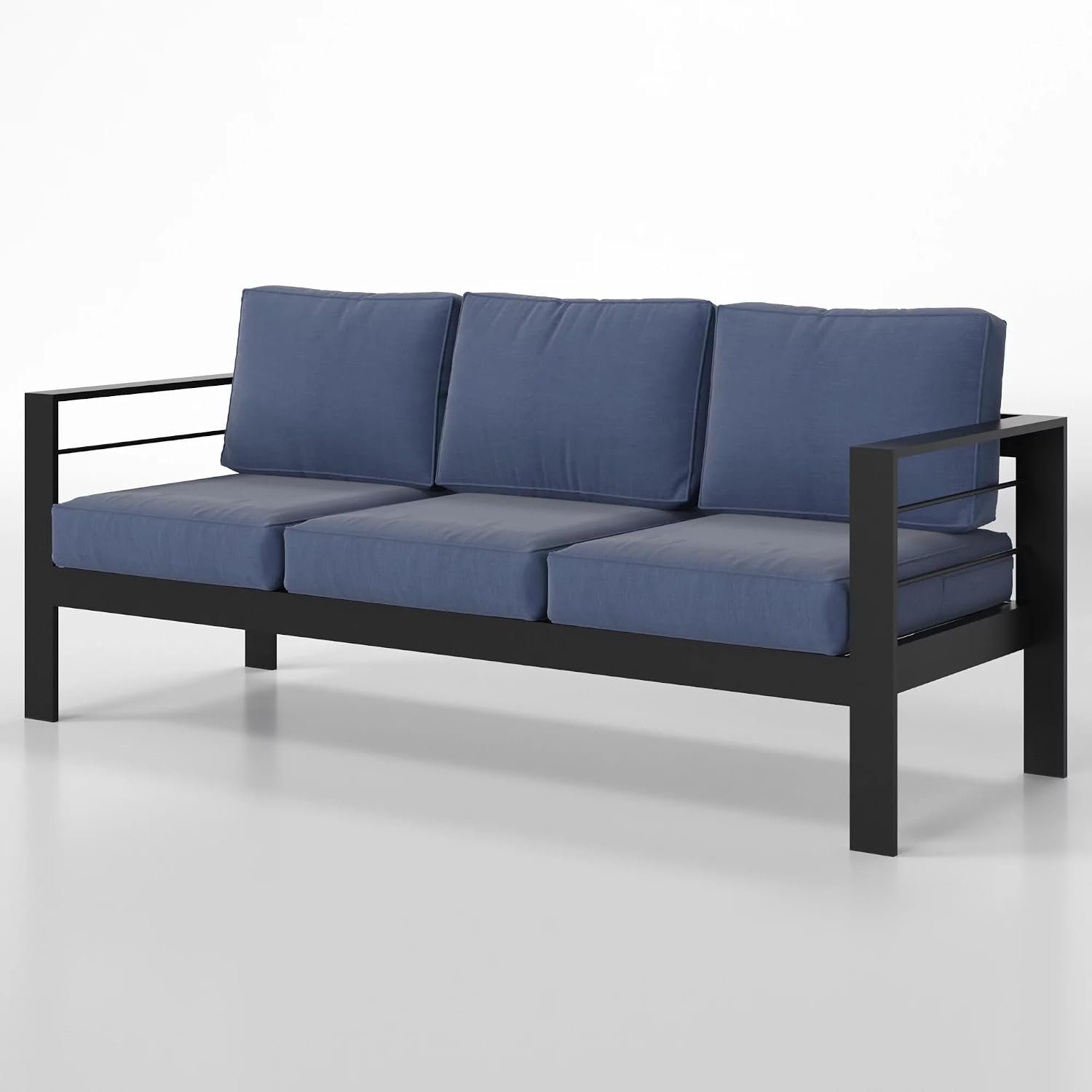 Amazon.com: Kiss the Water Patio Couch Aluminum Outdoor Sofa with 3 ...