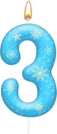 Amazon.com: White and Blue Frozen Themed Party Birthday Candles - Blue ...