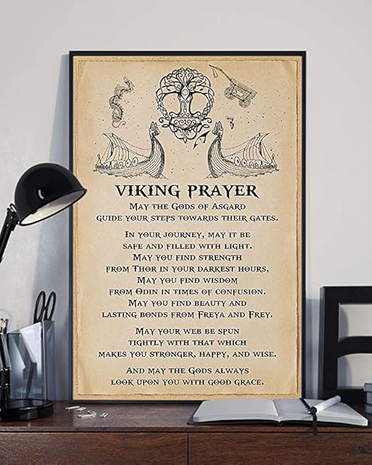 Amazon.com: SaNavie Viking Prayer Metal Signs Vintage Home Wall Decor ...