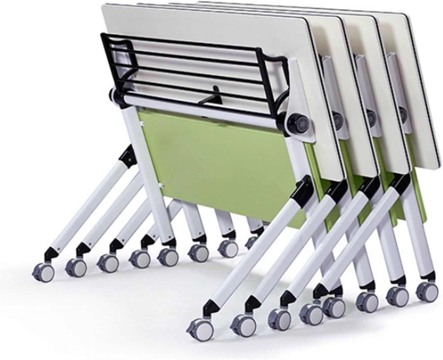 Conference Table, 4-Pack Foldable Wood Conference Tables with Wheels ...