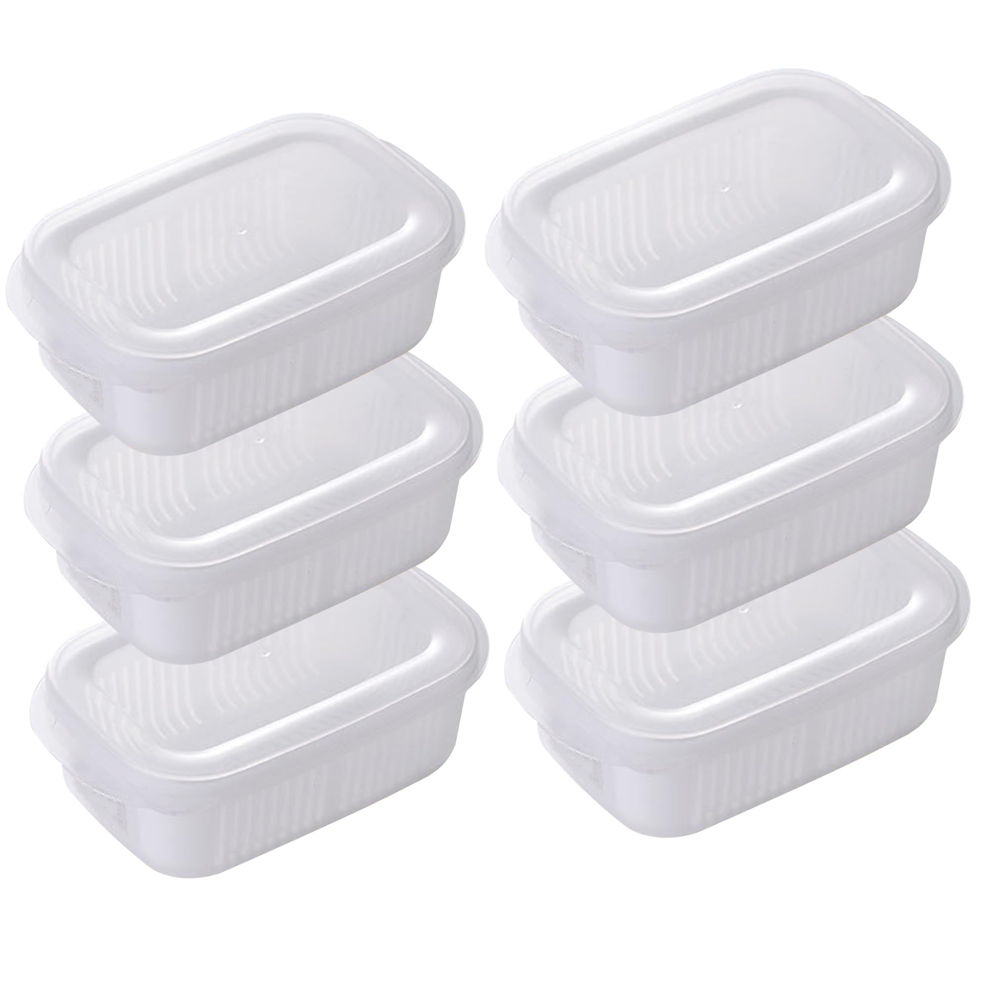 Amazon｜Desirableデザイアブル 冷凍ごはん容器 6個入り【食品衛生法適合】 電子レンジ/食器洗い乾燥機対応 【3ヵ月保証】新生活 ご飯 冷凍 容器 一膳分 bpaフリー 保存容器 ...