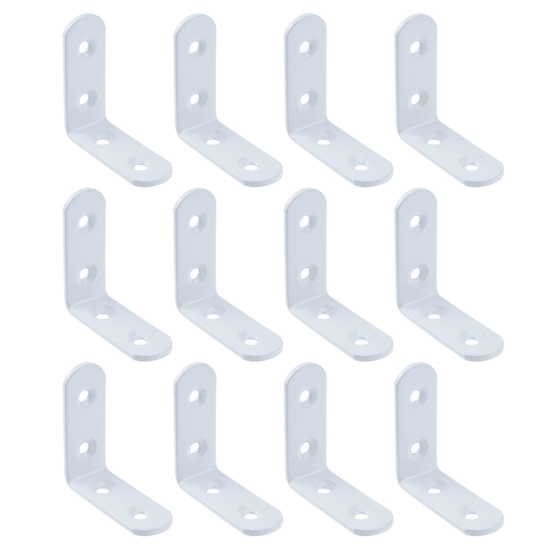 Buy Risbay 12Pcs 50mmx50mm White Angle Support Brackets L-Shaped Right ...
