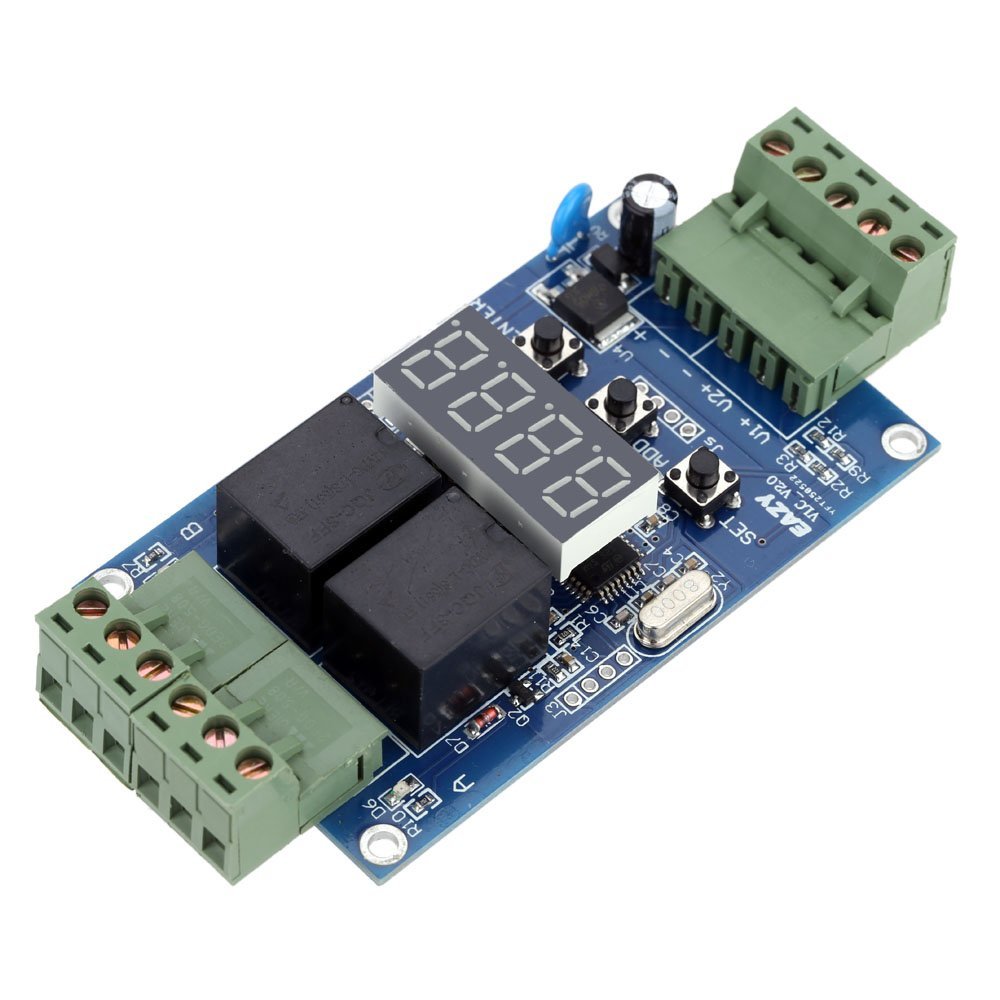 REES52 2 Channel Programmable Time Relay Module Dual Relays Triggered ...