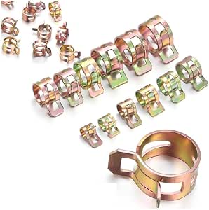 Amazon.com: Cilky 10Pcs Stainless Steel Spring Clips For Oil Fuel Water ...