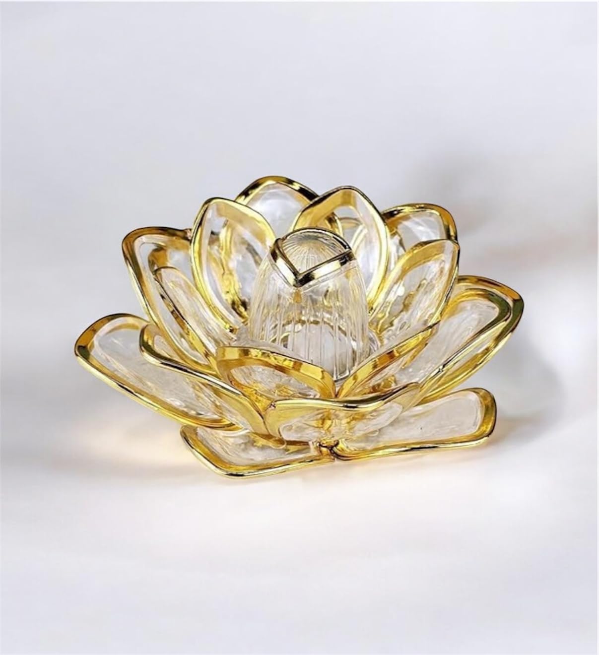 Buy Crystal Lotus LED Diya for Home Mandir & Diwali Decoration ...