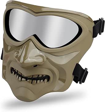 Amazon.com: Yzpacc Airsoft Mask Full Face Protective Halloween Tactical ...