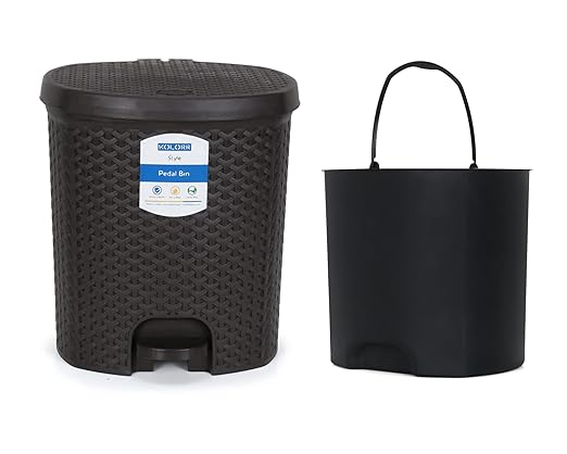 Kolorr Magnum 6 Litres Dustbin with Lid Plastic Garbage Waste Pedal Bin ...