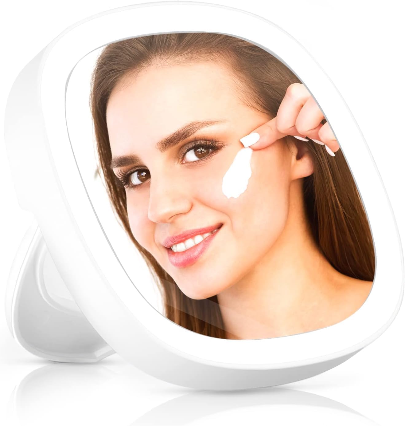 Amazon.com: Compact Mirror with Lights Foldable Small Makeup Mirror for ...