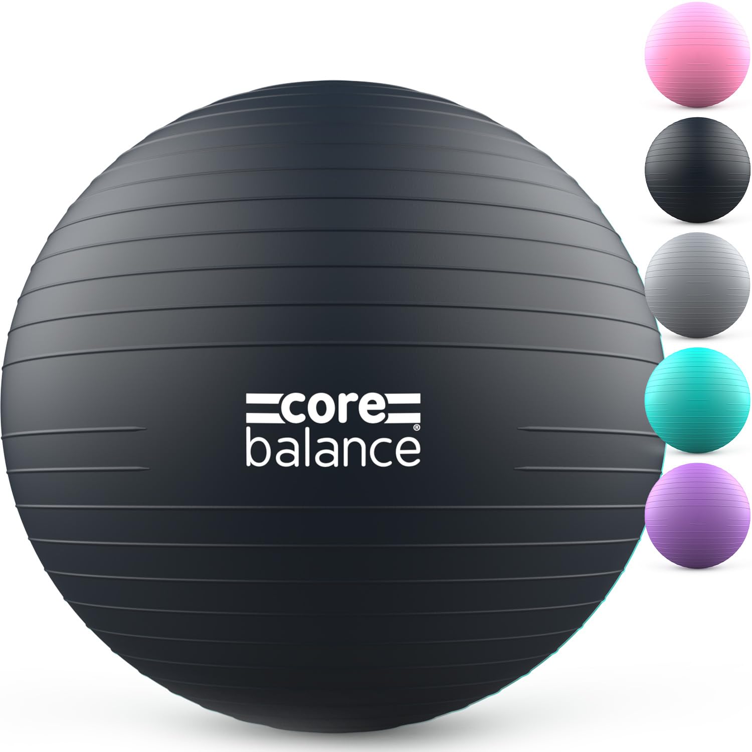 Amazon.com: Core Balance Exercise Ball for Workouts, Anti-Burst and ...