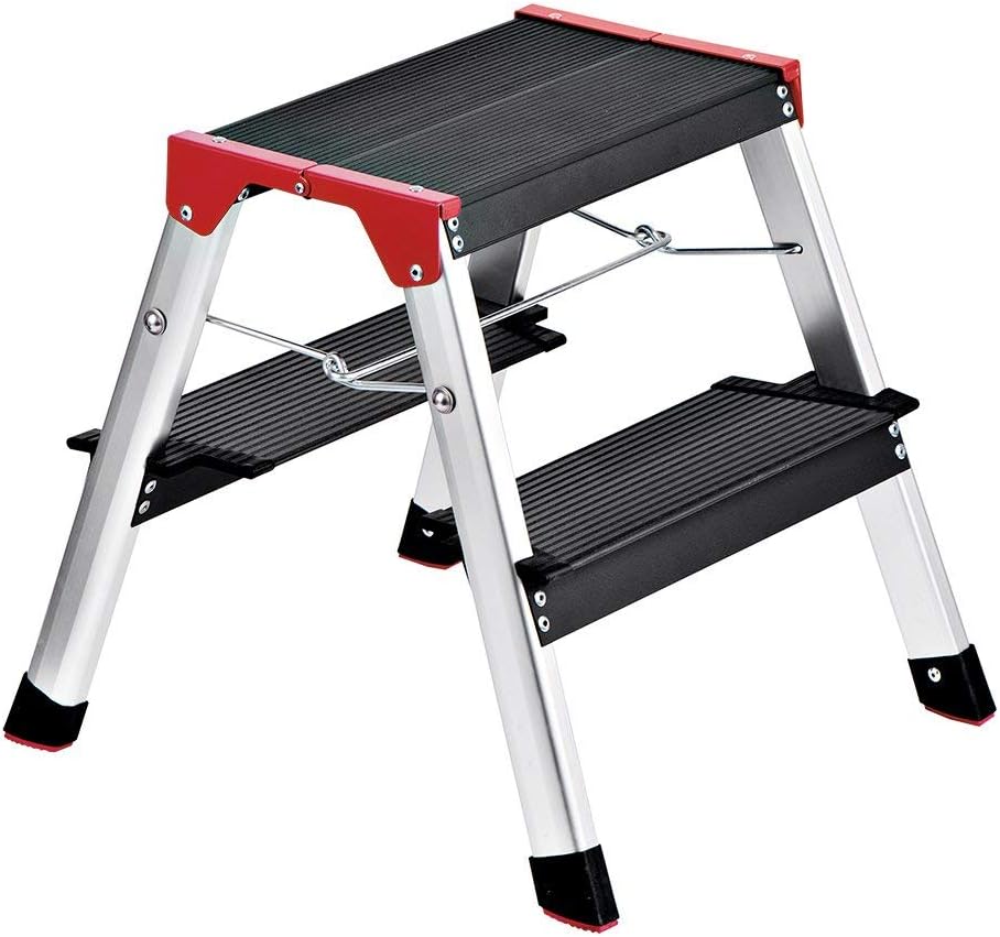 Amazon.com: Delxo Lightweight Aluminum 2 Step Ladder RV Ladder Step ...