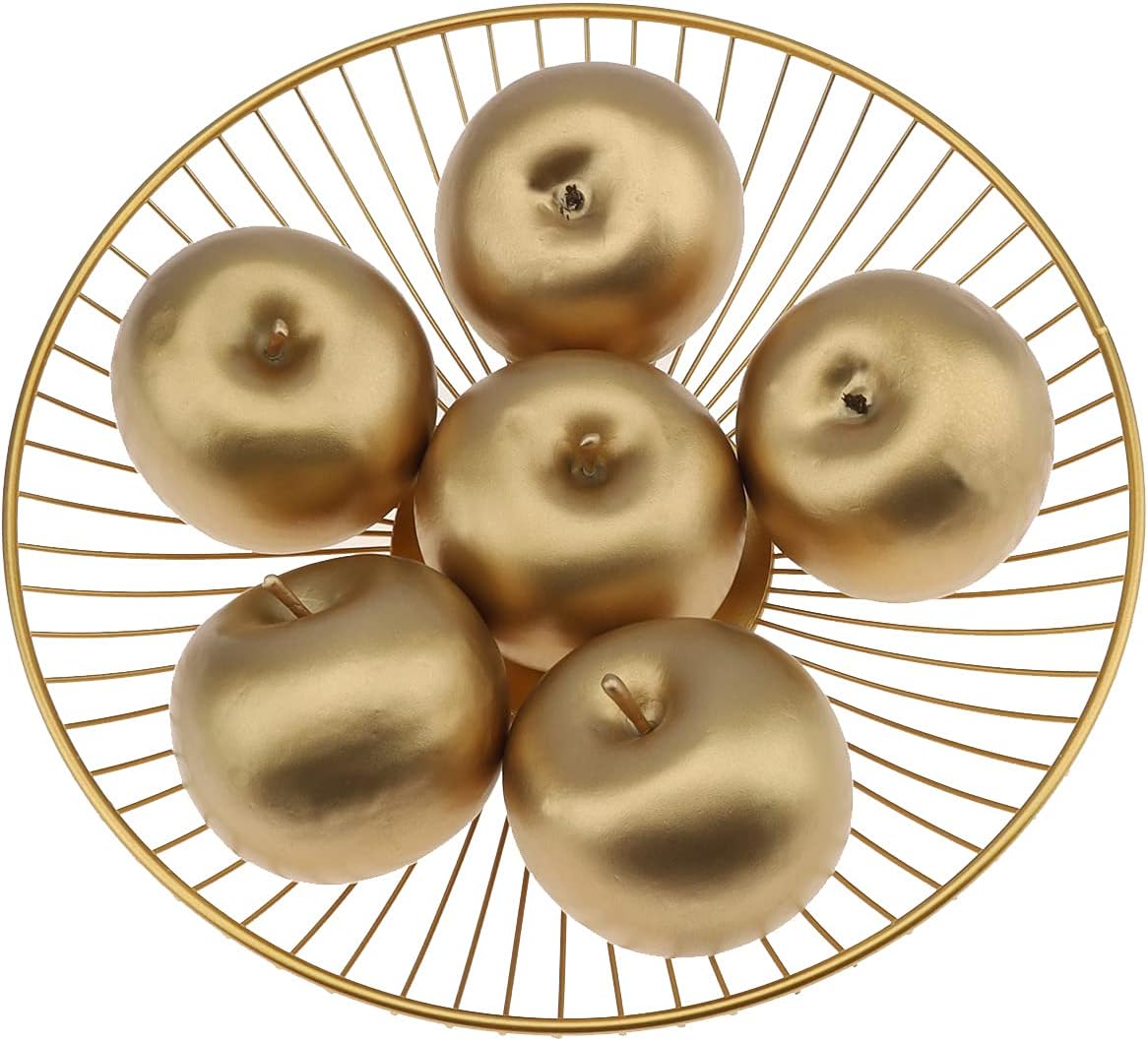 Amazon.com: Lorigun 6 Pcs Golden Apples Golden Fruit Crafts Home ...