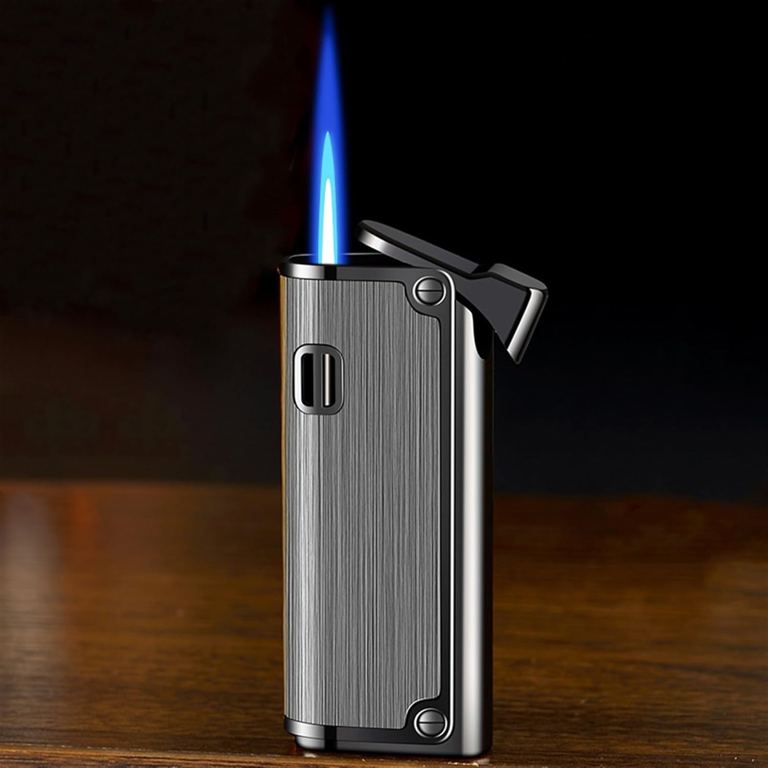 Amazon.com: Blue Flame Windproof Lighter - Easy to Press to Ignite ...