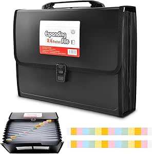 Amazon.com : 26 Pockets Expanding File Accordion Folder with Handle, Letter A4 Paper Size ...