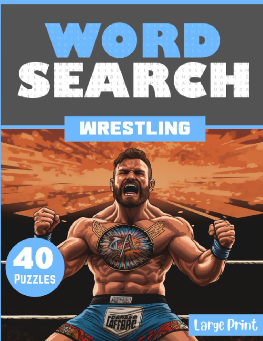 Amazon.com: Wrestling Word Search: Large Print Wrestling Themed ...