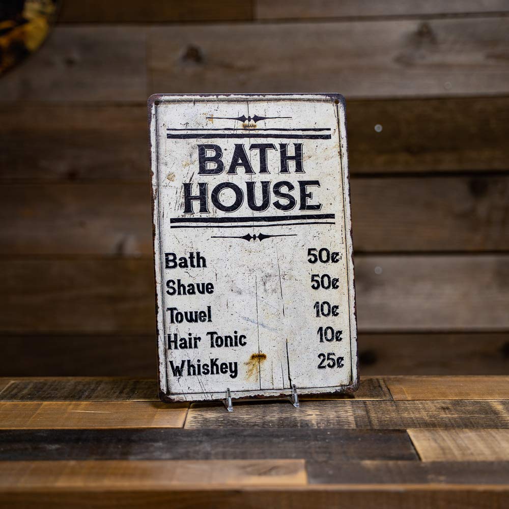 Buy Chico Creek Signs Bath House Price List Sign Vintage Decor Signs ...
