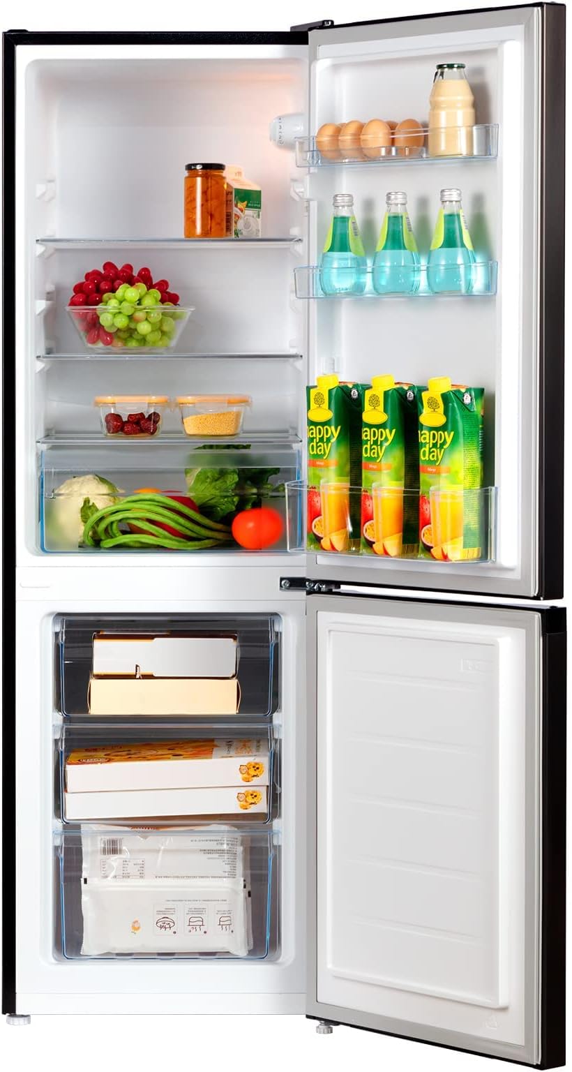 Beko CFG4582B Frost Free Fridge Freezer - Black - E Rated : Amazon.co ...