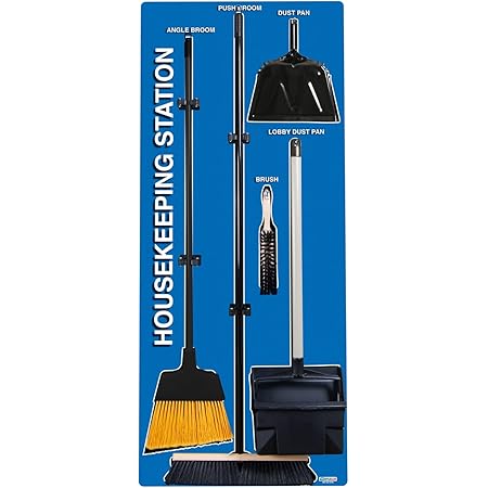 Amazon.com: 5S Housekeeping Shadow Board Broom Station Blue (with Broom ...