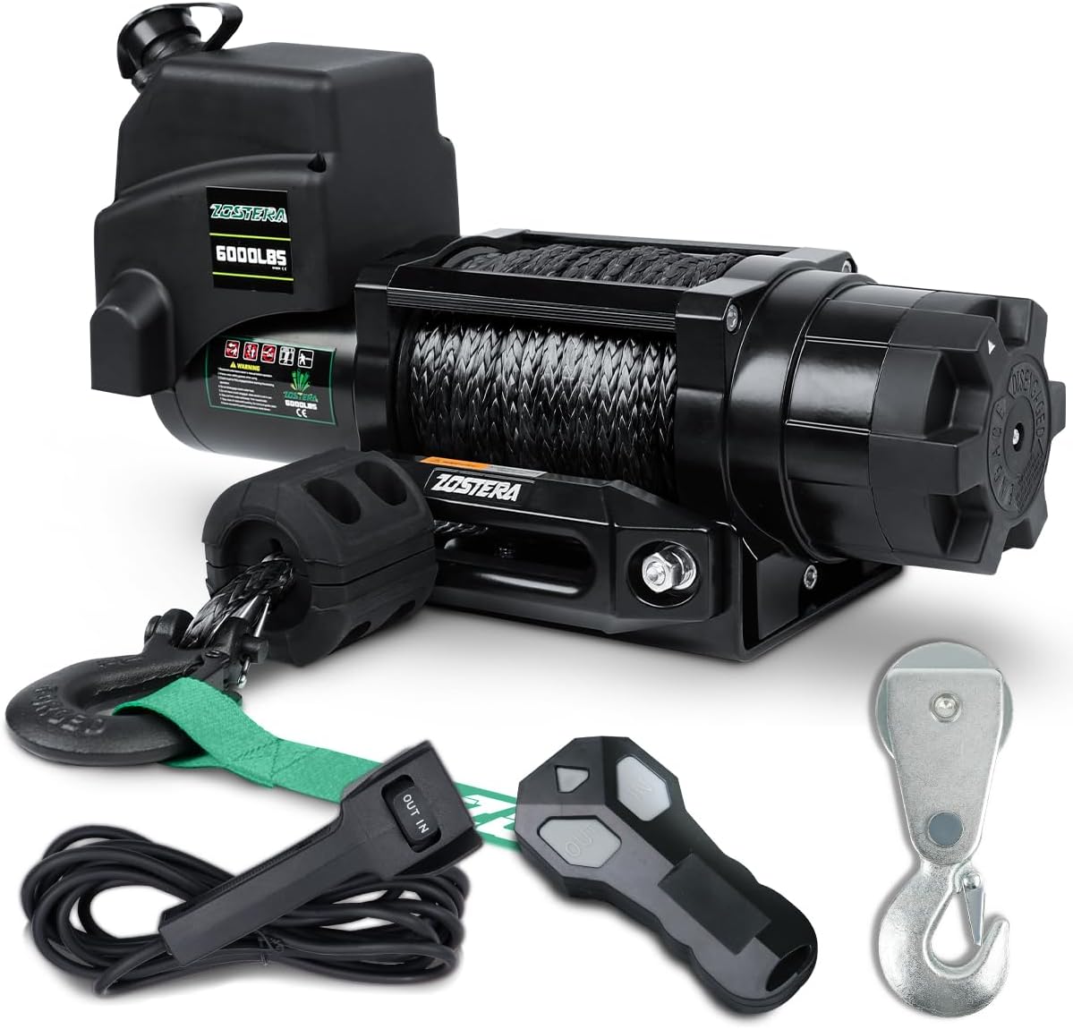 Amazon.com: Ultra-Tow 12 Volt DC-Powered ATV/UTV Winch, 6000-Lb ...