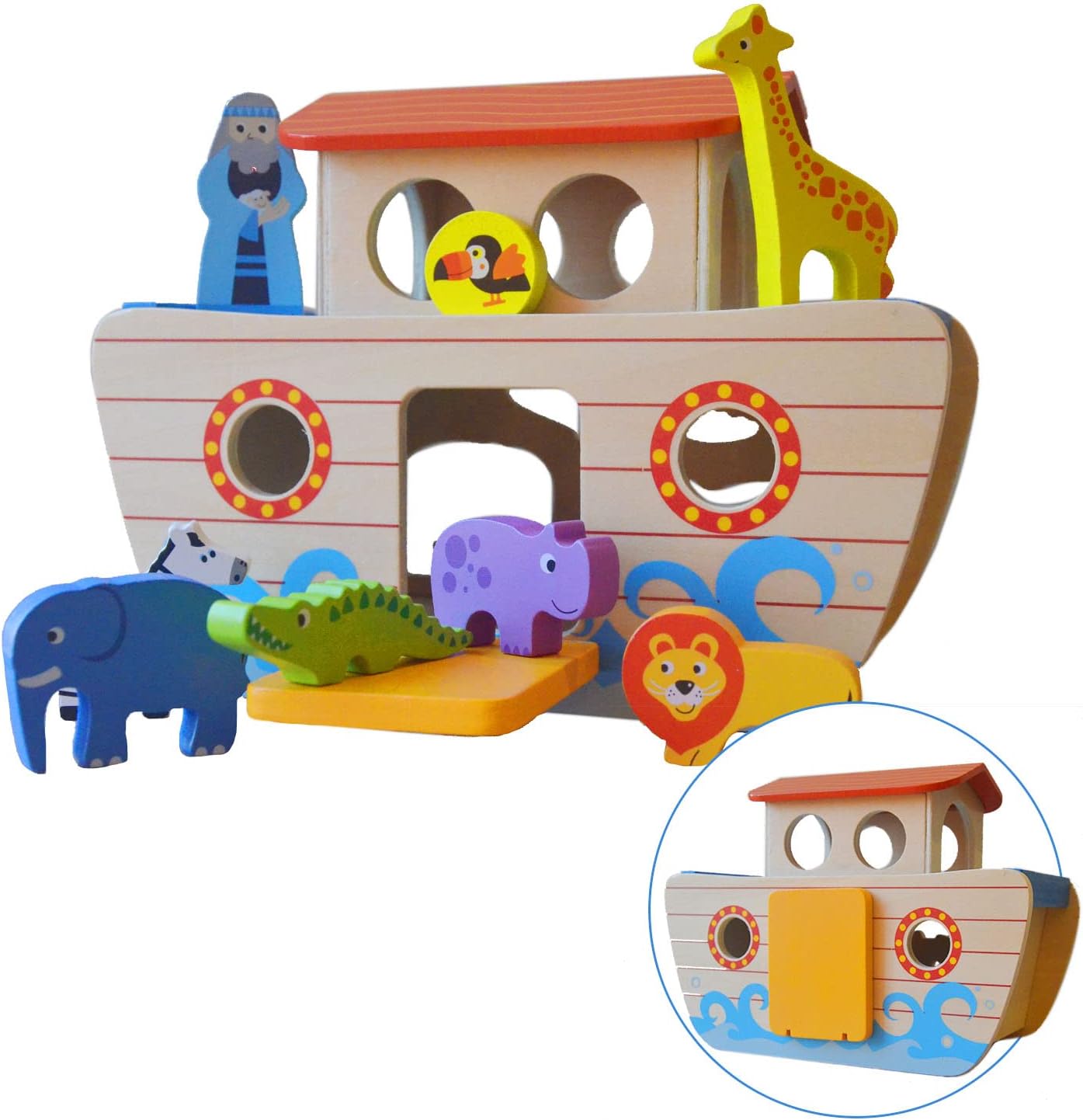 Amazon.com: Noah's Ark Toy - Biblical Educational Toy - Religious Toy ...
