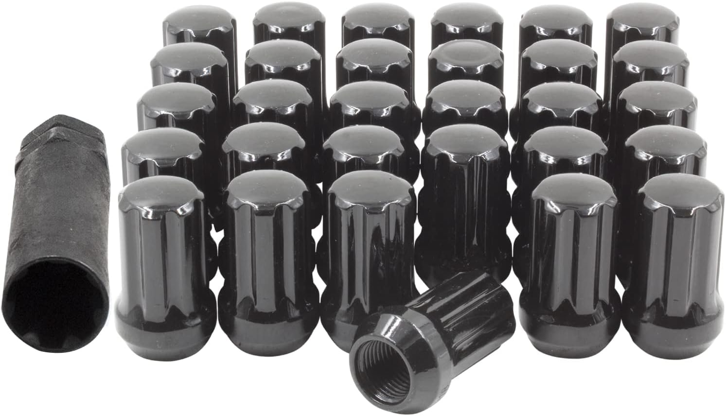 Amazon.com: West Coast Wheel Accessories 14X1.5 Bulge Acorn Spline Lug Nuts 1.38" 5 Lug Install ...