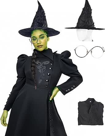 Amazon.com: Elphaba Costume Adult, Wicked Elphaba Dress Cosplay Costume ...