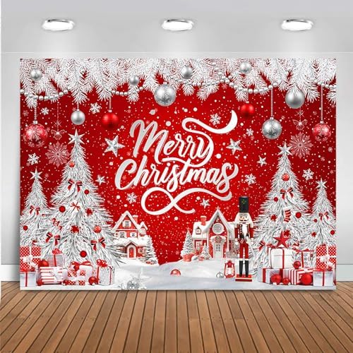 Amazon.com : Mocicka 7x5ft Merry Christmas Backdrop Banner Nutcracker ...