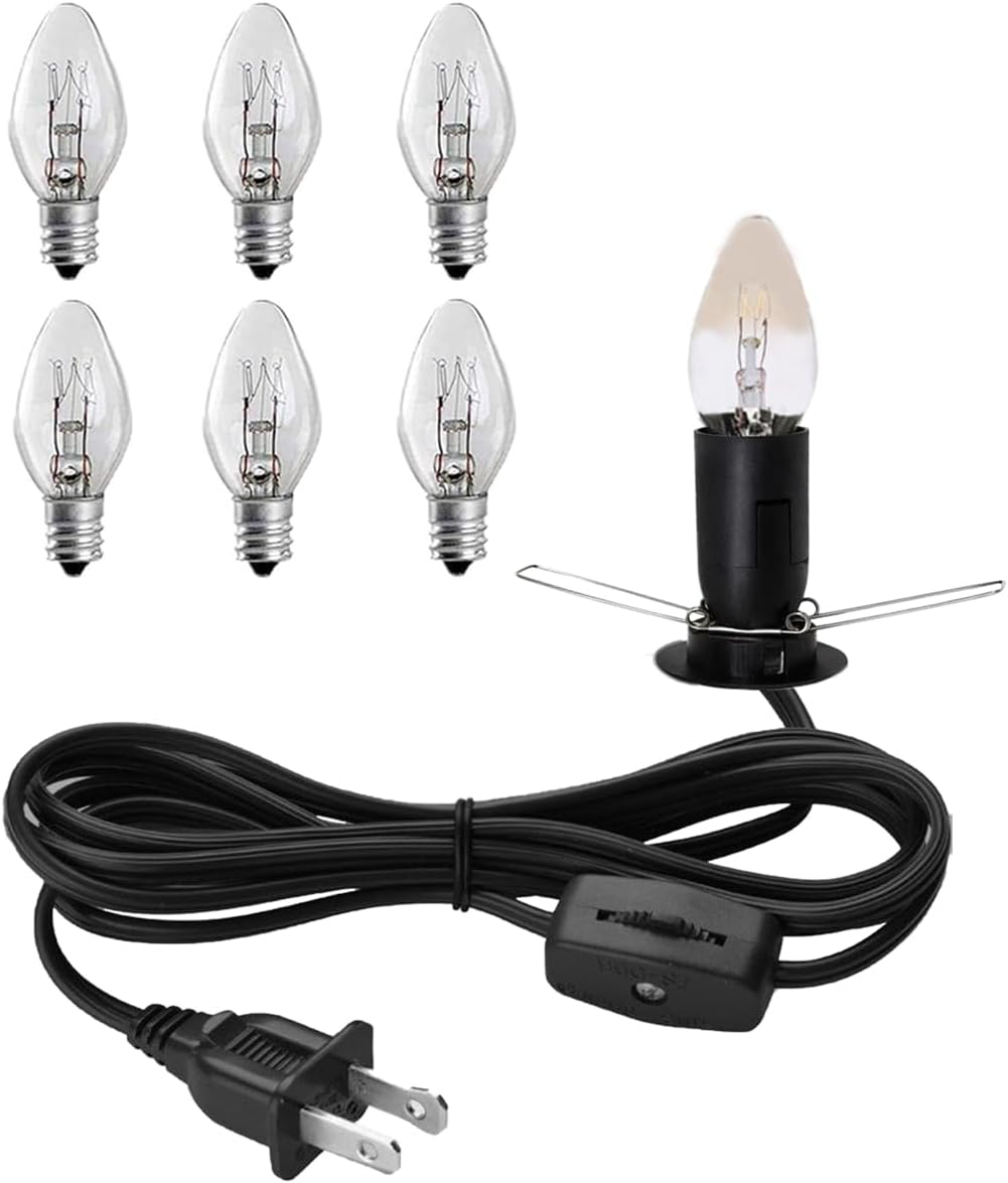 Amazon.com: Quluxe 6 Feet Long Salt Lamp Cord with Dimmer Contro, Power ...