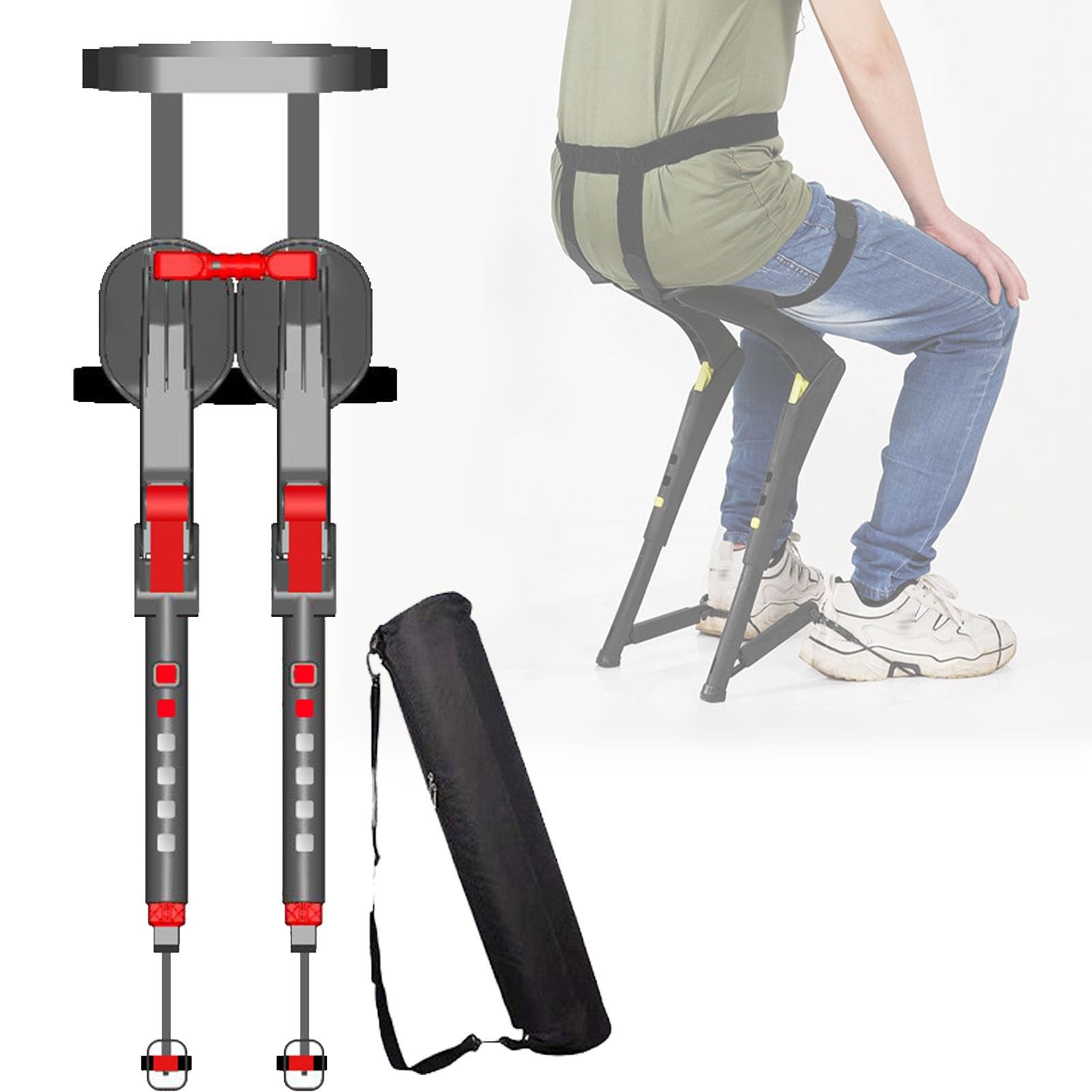 Amazon.com: Zdlopteron Adjustable Chairless Wearable Invisible Chair ...