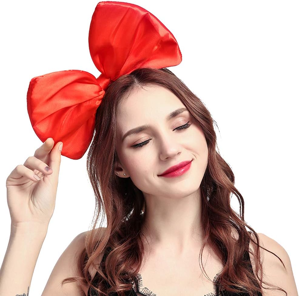 Amazon.com: Bubbmi Large Hair Bow Headband, Hot Pink Huge Oversized ...
