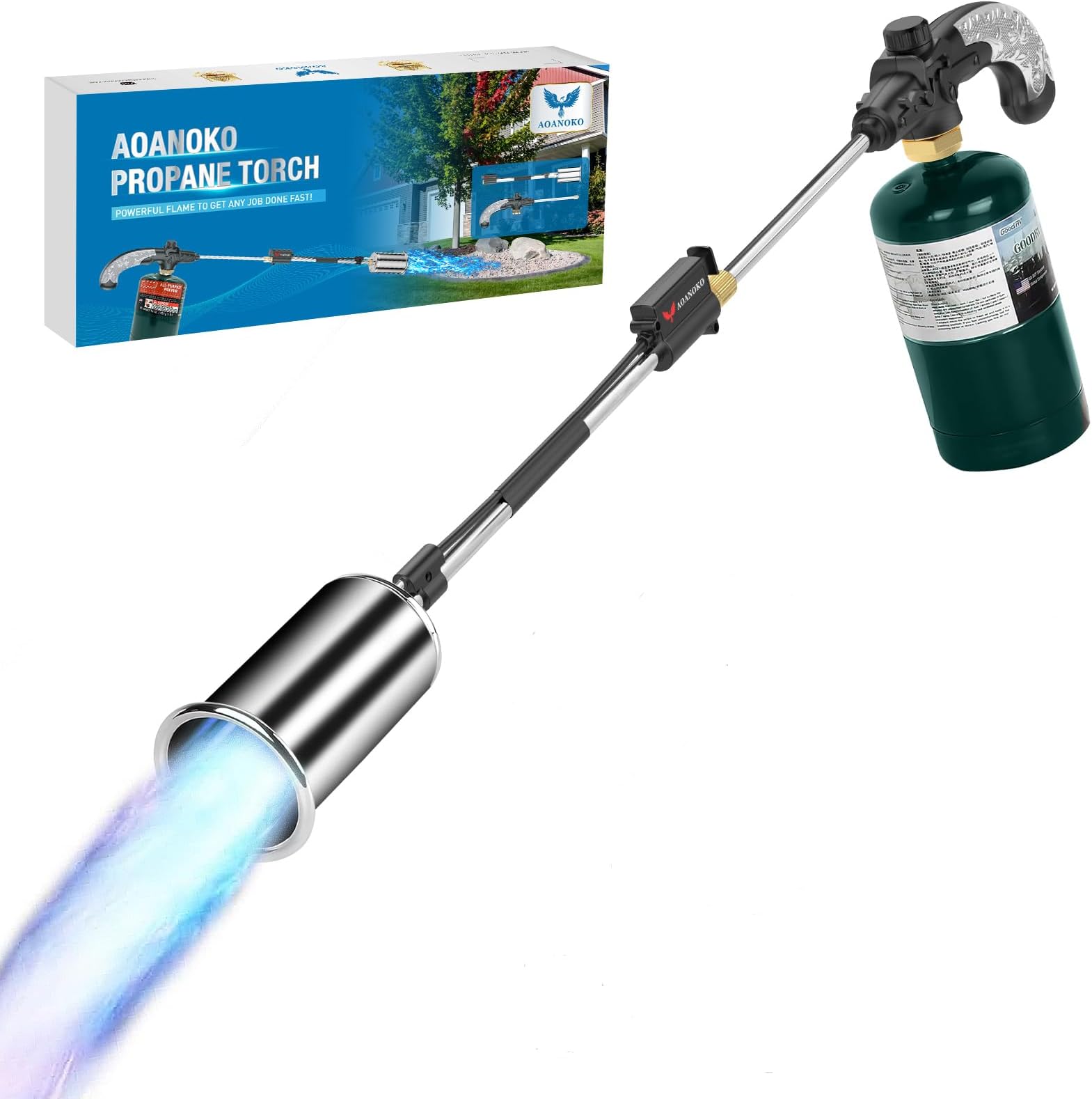 Amazon.com: Propane Torch Weed Burner, Flamethrower Weed Torch with ...