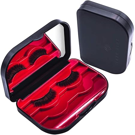 Amazon.com: 3 Layers Eyelash Storege Box with Mirror Circle Eyelash ...