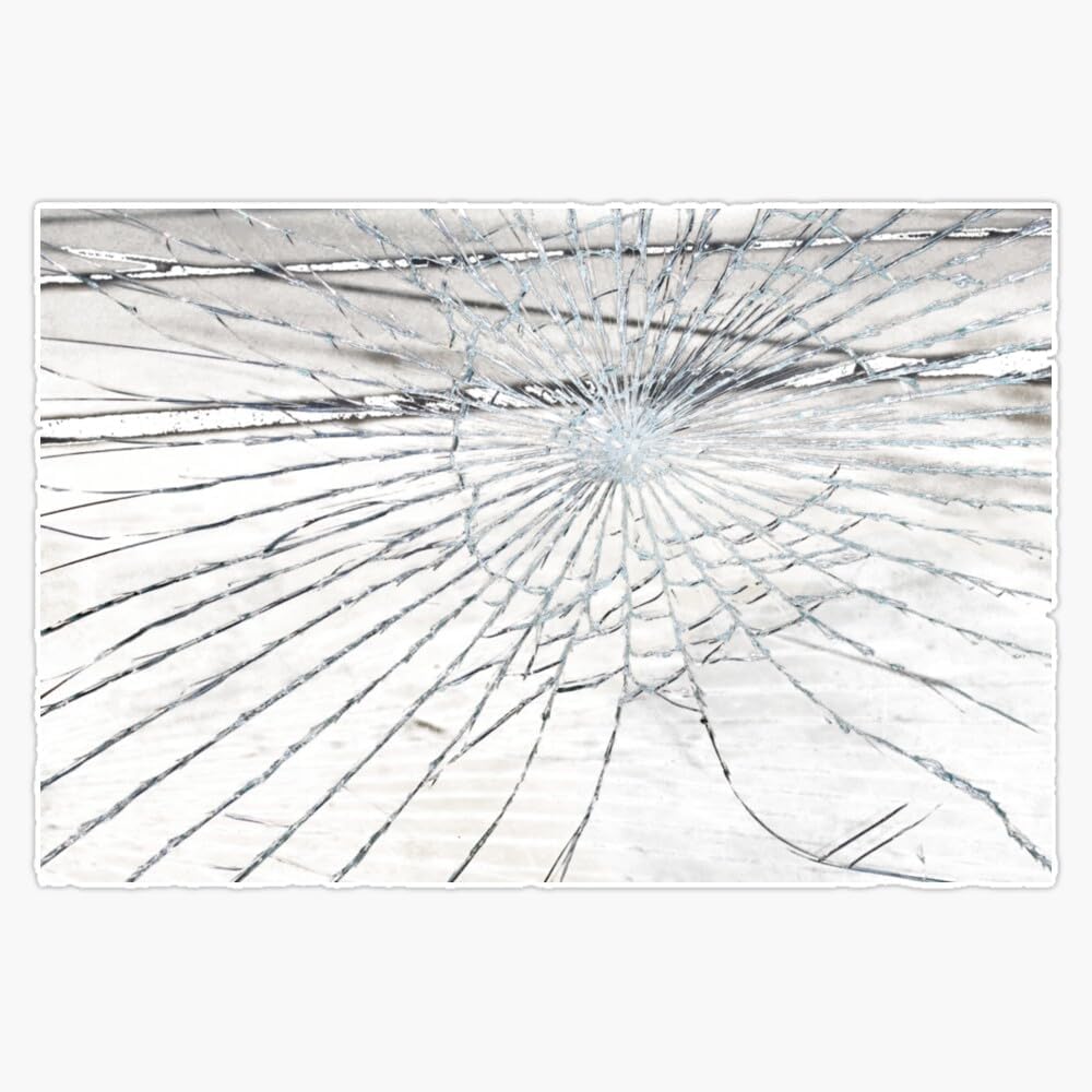 Amazon.com - cracked glass prank 2 Bumper Sticker Vinyl Decal 5"