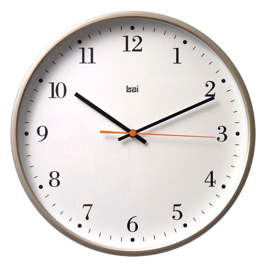 Bai 945.BO Jumbo Wall Clock, Bodoni Titanium