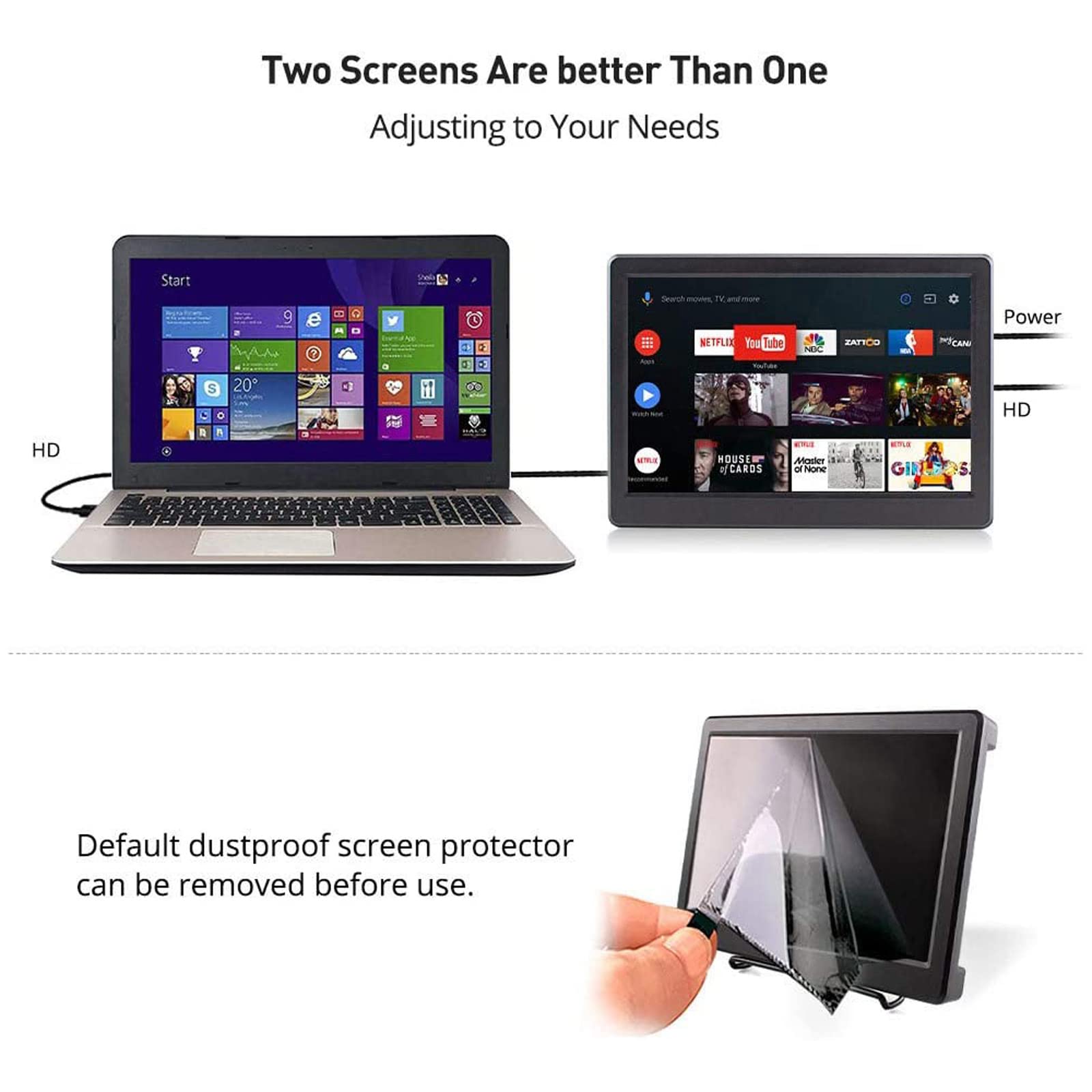 Snapklik.com : Small Monitor 10.1 Inch Mini Monitor For PC 1920x1080P ...