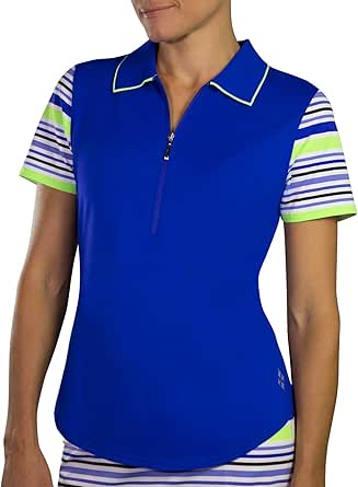 Jofit Women's Tipped Polo at Amazon Women’s Clothing store