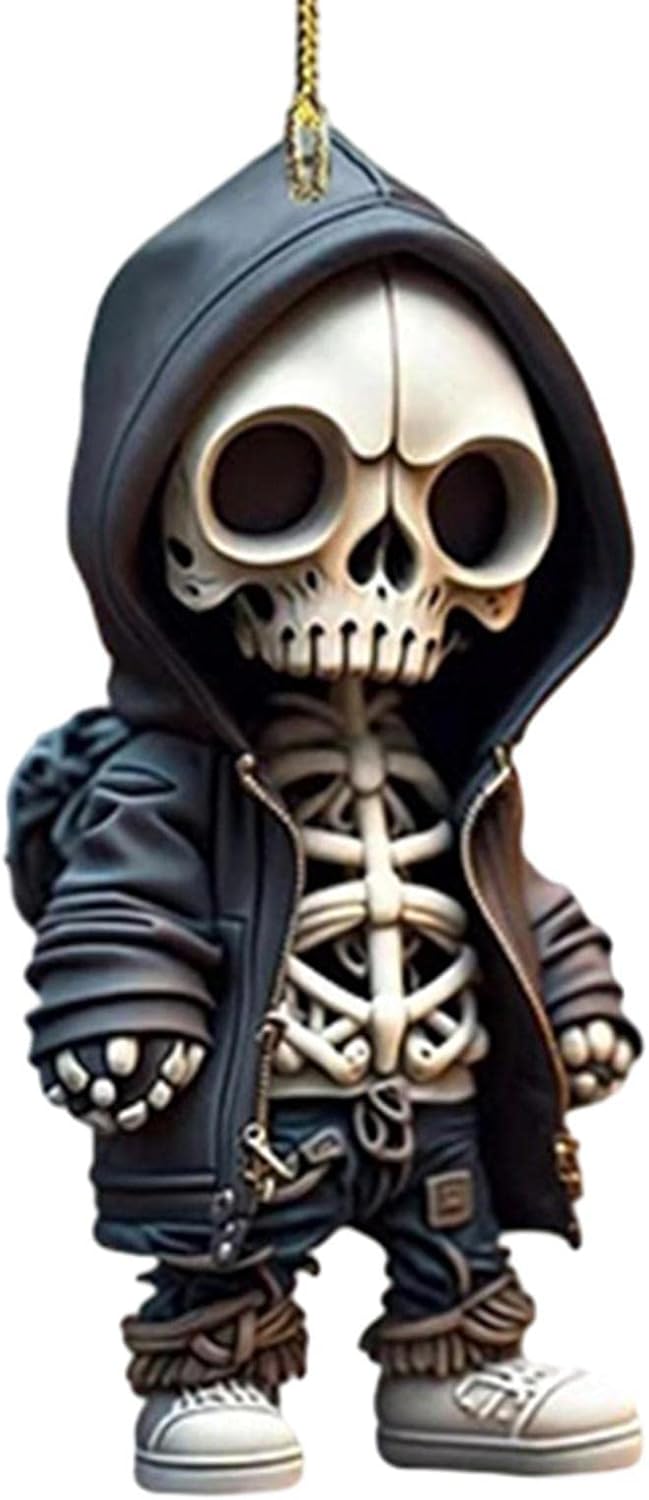 Amazon.com: ZUKPUMNE Swinging Skeleton Car Dangle Ornament, 2.36inch ...