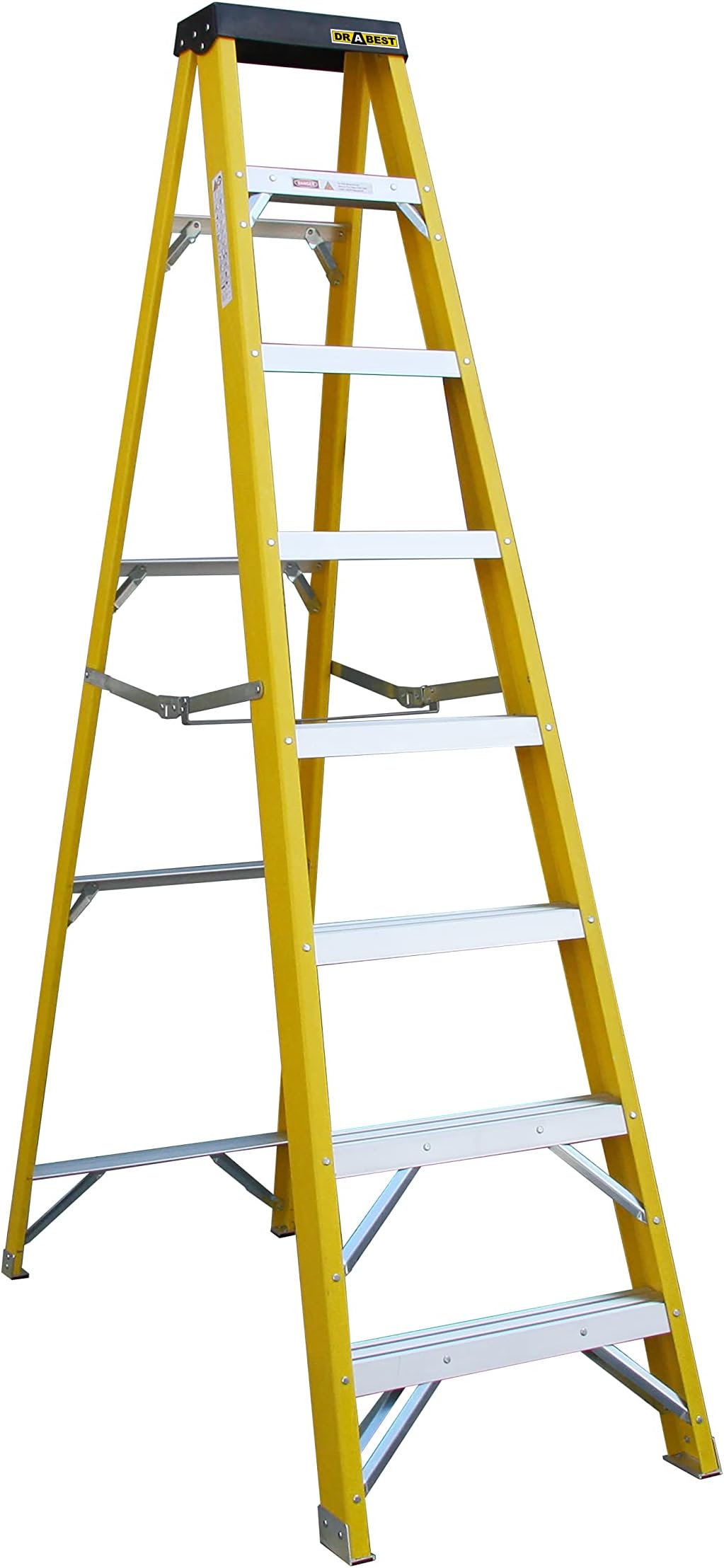 Excel Electricians Fibreglass Step Ladder 7 Tread EN131 - Heavy Duty 7 ...