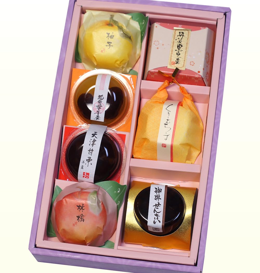 Amazon.com: Mayca Moon WAGASHI Gift Box MIYAKO Assorted Japanese sweets ...