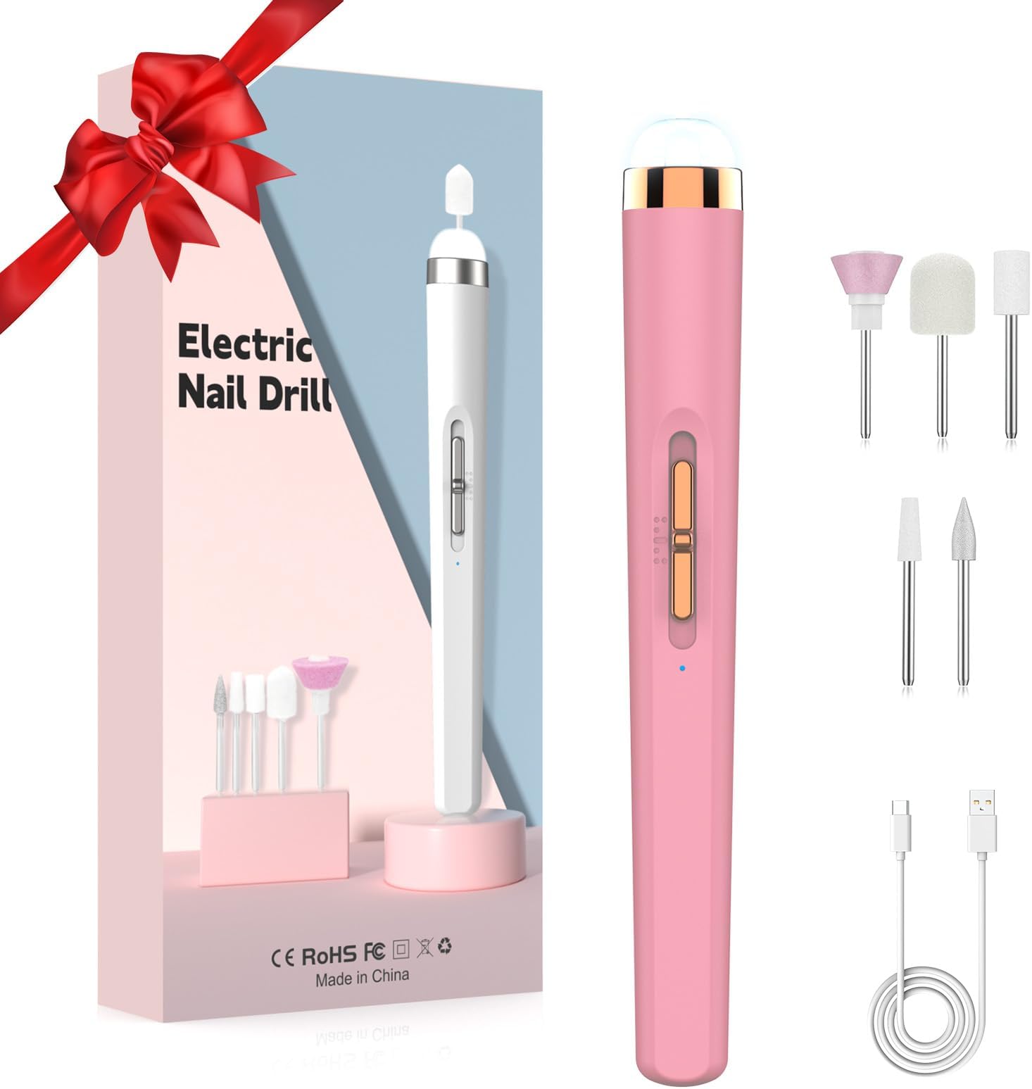 Amazon.com : Electric Nail File Manicure & Pedicure Set: 2-Speed ...