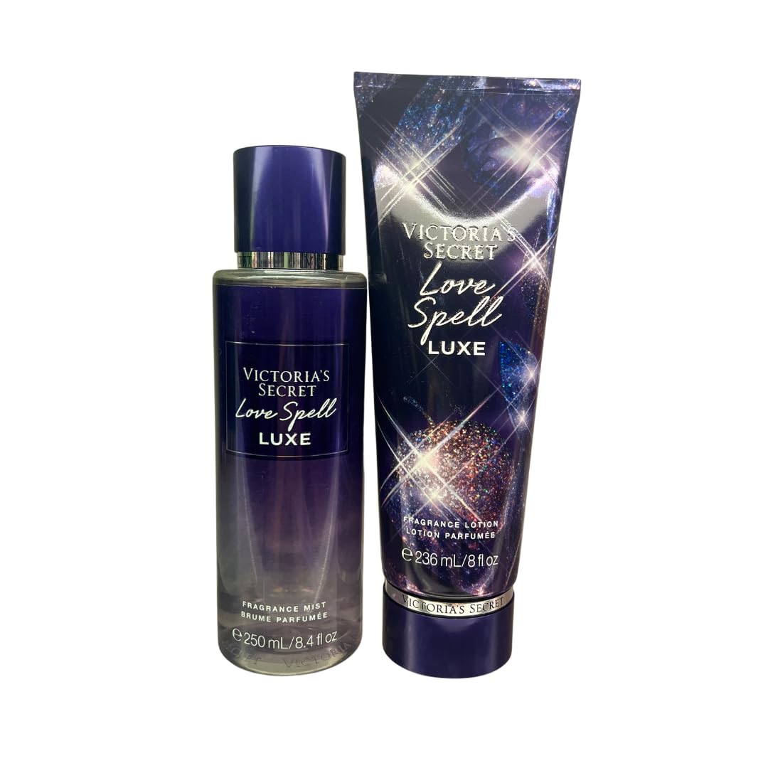 Amazon.com : Victoria's Secret Love Spell Luxe Fragrance Mist 8.4 oz & Fragrance Lotion 8oz ...