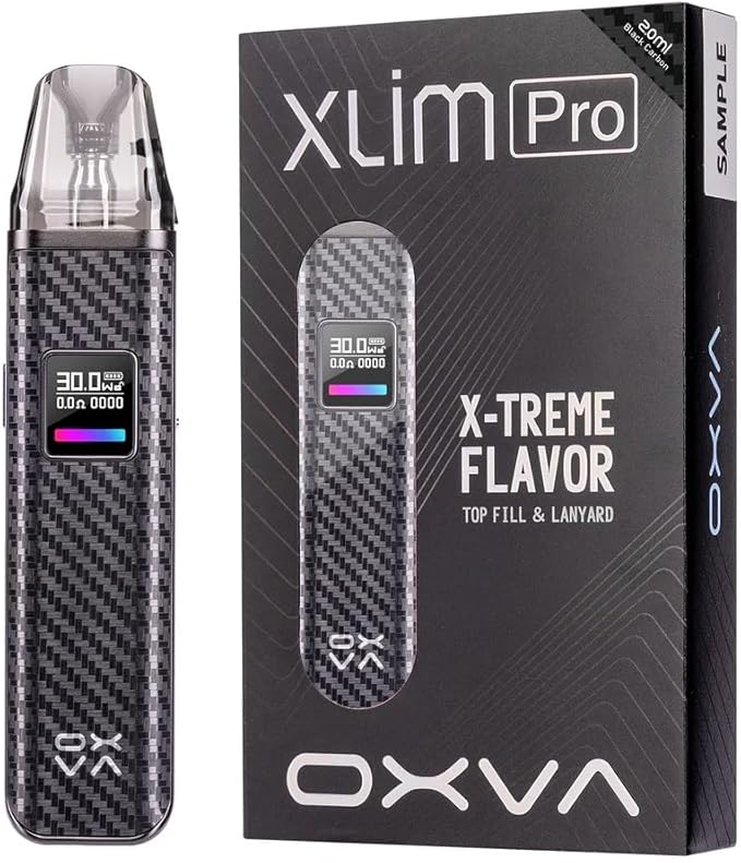 OXVA Xlim Pro Pod Kit 2mL (Black Carbon) Uses XLIM Pods (V2 & V3) OXVA ...