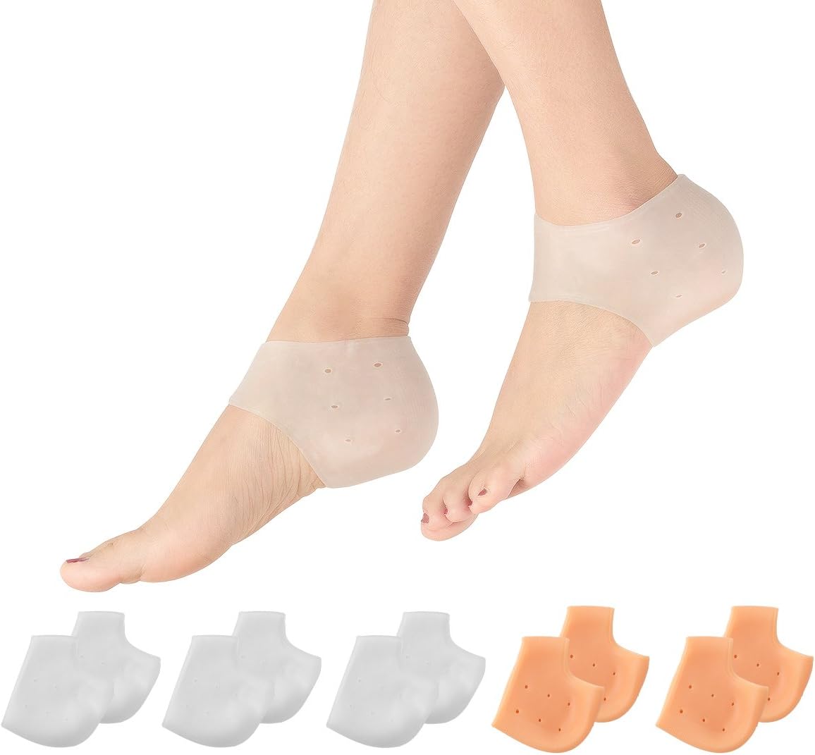 Amazon.com: MADHOLLY 5 Pairs Silicone Heel Protectors- Breathable Heel ...
