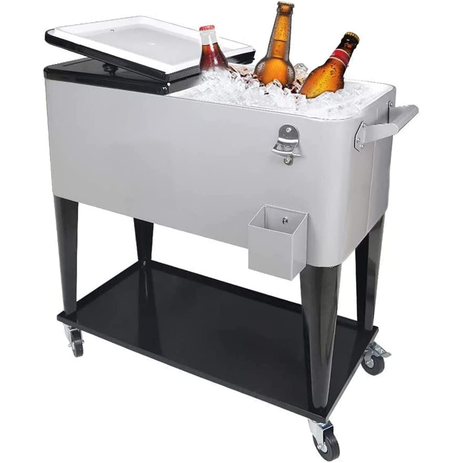 Snapklik.com : Nattork 80 Quart Rolling Cooler Cart,Portable Wicker ...