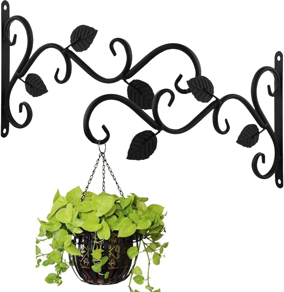 Amazon.com: Wall Hook Hanging Plant Brackets, Metal Plant Bracket 2 ...