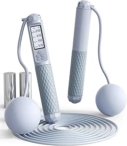 UMAY Fitness Quiet Smart Ropeless Jump Rope - 3 in 1 Set, Counting ...